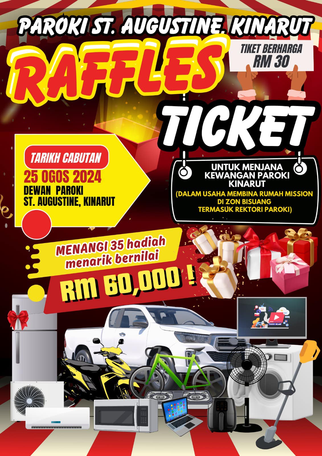 RAFFLES TICKET – St. Augustine Parish Kinarut